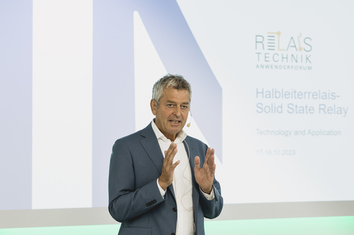 On stage at the annual DACH relay industry gathering | Panasonic ...